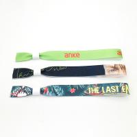 China Custom RFID Chip Satin Fabric Wristbands Yellow 350x15mm for Party Event Management for sale