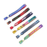 China Custom Logo RFID Wristbands Satin Fabric 350x15mm for Party Event Access Control for sale