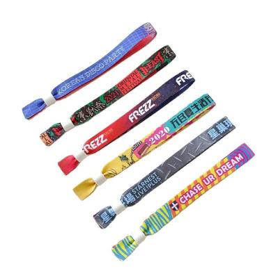 China Custom Logo RFID Wristbands Satin Fabric 350x15mm for Party Event Access Control for sale