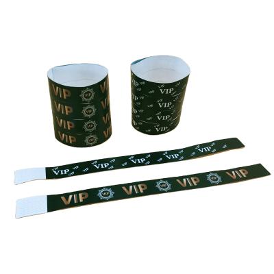 China Tyvek Wristband 250x25mm Waterproof Durable Solid Color for Events Custom Logo for sale