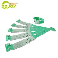 China Custom PVC Vinyl Wristbands 250x25mm with Logo Text Barcode QR Code for Hospital Patient ID Charity for sale