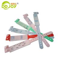 China Custom PVC Vinyl Wristbands 250x25mm with Logo Text Barcode QR Code for Hospital Patient ID Charity for sale