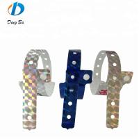 China Holographic ID Bracelet Exhibition Concert Admission Glitter Wristbands 250mm 25mm for sale