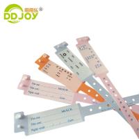 China Orange PVC Disposable Wristband 250x25mm for Hospital Patient Identification Custom Logo for sale