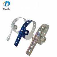 China Holographic ID Bracelet Exhibition Concert Admission Glitter Wristbands 250mm 25mm for sale