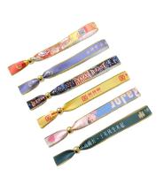 China Custom Logo RFID Wristbands Satin Fabric 350x15mm for Event Festival Access Control for sale