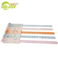 China Orange PVC Disposable Wristband 250x25mm for Hospital Patient Identification Custom Logo for sale