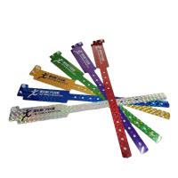 China Custom Holographic Plastic Party Wristband Bracelet Green 250x25mm Waterproof for sale