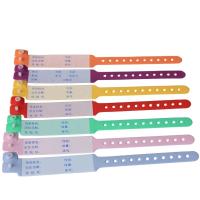 China PVC Disposable Medical Wristband 250x25mm Adjustable Waterproof for Hospital ID for sale