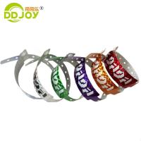 China Custom Holographic Plastic Party Wristband Bracelet Green 250x25mm Waterproof for sale