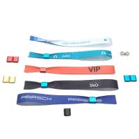 China Custom Polyester Wristbands 350x15mm for Events Festival Party with Logo Printing for sale