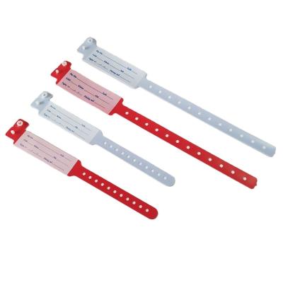 China Customizable Waterproof PVC Medical Wristband 250x25mm for Hospital Patient ID for sale