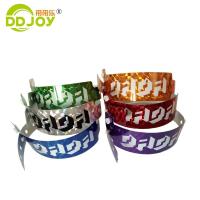 China Custom Hologram Glitter ID Wristband 250x25mm Waterproof Festival Ticket Bracelet for sale