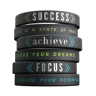 China Custom Silicone Rubber Wristband 202x12x2mm Silk Screen Printing Logo for Events Party Gifts for sale