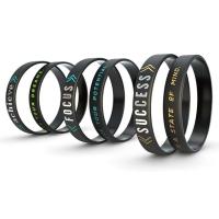 China Custom Silicone Rubber Wristband 202x12x2mm Silk Screen Printing Logo for Events Party Gifts for sale