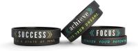 China Custom Silicone Rubber Wristband 202x12x2mm Silk Screen Printing Logo for Events Party Gifts for sale
