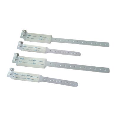 China Customizable PVC Wristband 250x25mm Waterproof Hospital ID Bracelet for Adults Children for sale