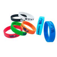 China Custom Logo Glow in Dark Silicone Wristband 202x12x2mm for Events Promotions for sale
