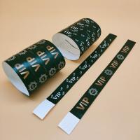 China Green Tyvek Wristbands for Events 250x25mm Custom Logo Stock Festival for sale