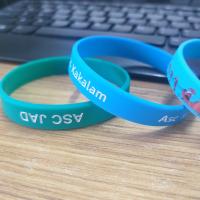 China Custom Silicone Wristbands 202x12x2mm Glow in Dark Rubber Bracelets for Events for sale