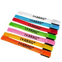 China Custom Offset Printing Nylon Flashing LED Bracelets 255x20mm Glow in Dark for Events for sale