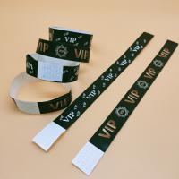 China Green Tyvek Wristbands for Events 250x25mm Custom Logo Stock Festival for sale