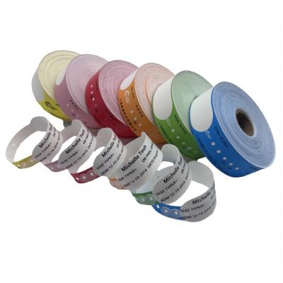 China Adult Thermal ID Wristband 257x32mm Waterproof Direct Thermal Custom Logo for sale