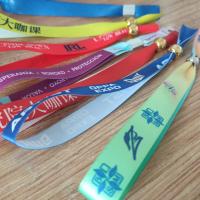 China Custom Eco Friendly Fabric Woven ID Wristband 350x15mm for Events Parties for sale