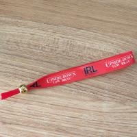 China Custom Eco Friendly Fabric Woven ID Wristband 350x15mm for Events Parties for sale