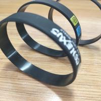 China Custom Logo Silicone Wristband Rubber Bracelet 202x12x2mm for Festival Gifts for sale