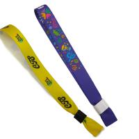 China Custom Polyester Ribbon Wristbands 350x15mm for Festival Events Party Supplies for sale