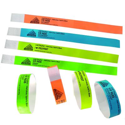 China Custom Waterproof Tyvek Wristband 250x19mm for Wedding Events Festivals ID Bracelet for sale