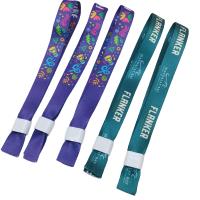 China Custom Polyester Fabric ID Wristband for Festival Events 350x15mm DDJOY for sale