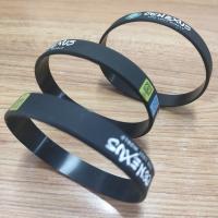 China Custom Silicone Wristband 202x12x2mm Debossed Logo Waterproof for Events for sale