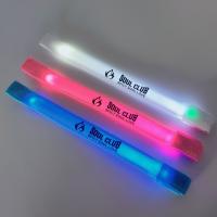 China Custom Printing LED Wrist Band 255x20mm Glowing in the Dark for Parties Events for sale