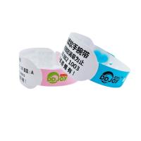 China Custom Printed Thermal Paper Wristband Lock Type 257x32mm Adult Size for Events for sale
