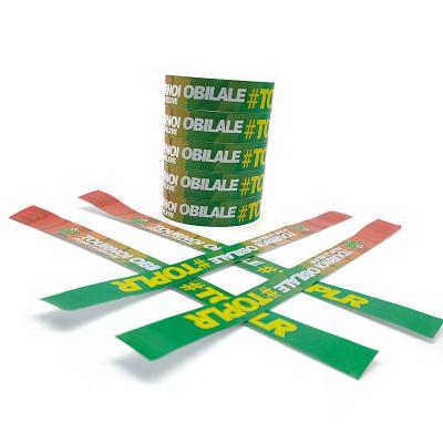 China Custom Logo Tyvek Wristbands 250x25mm Waterproof ID Tickets for Events Festivals for sale