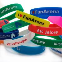 China Glow in Dark Custom Silicone Wristband 202x12x2mm for Events Festivals for sale