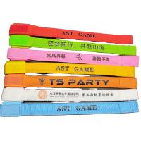 China Custom Silk Screen Nylon LED Wristband 255x20mm Glow in Dark Night Running Armband for sale