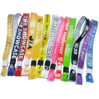 China Custom Polyester Woven Wristbands 350x15mm Tear Resistant for Festivals Hotels for sale