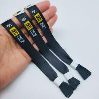 China Custom Polyester Woven Wristbands 350x15mm Tear Resistant for Festivals Hotels for sale