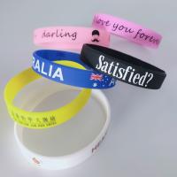 China Glow in Dark Custom Silicone Wristband 202x12x2mm for Events Festivals for sale
