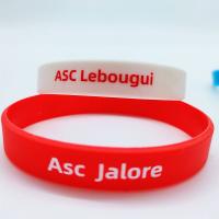 China Glow in Dark Custom Silicone Wristband 202x12x2mm for Events Festivals for sale