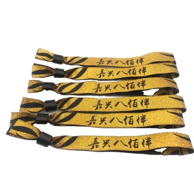 China Custom Polyester Wristband Bracelet 350x15mm Pantone Color Woven Logo for Promotion Gifts for sale
