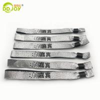China Custom Logo Woven Fabric Wristband 350x15mm for Festival Events One Time Use for sale