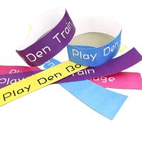 China Promotion Gifts Customized Disposable Paper Wristbands with Custom Logo ID Solution for sale