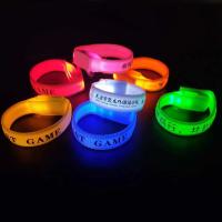 China Customized Color Multi Color Illuminated Led Bracelet Flash Gifts with Custom Graphic for sale