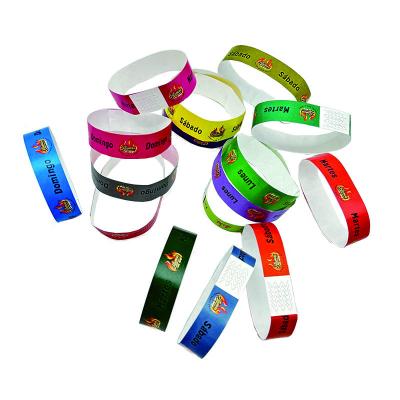 China Custom Printed Orange Tyvek Wristbands 250x25mm for Events Fast Shipping for sale