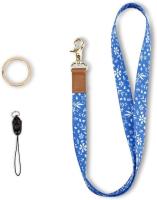 China Custom Polyester Neck Lanyards 2cm Width 90cm Length with Card Holder Keychain for sale