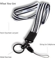 China Custom Polyester Neck Lanyards 2cm Width 90cm Length with Card Holder Keychain for sale
